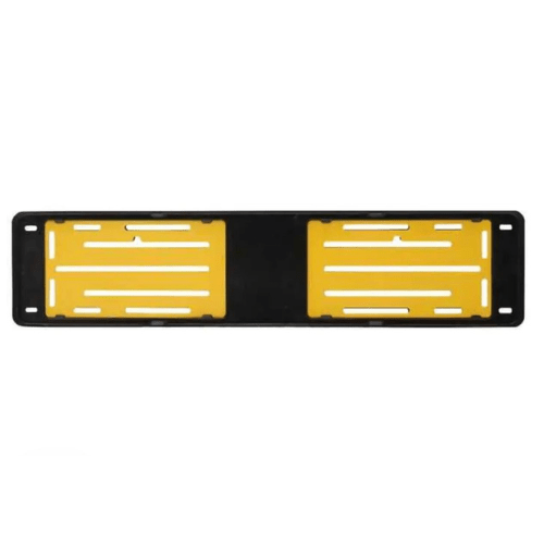 Yellow License Plate Holder (Backing Plate) - Dirlo Numberplates